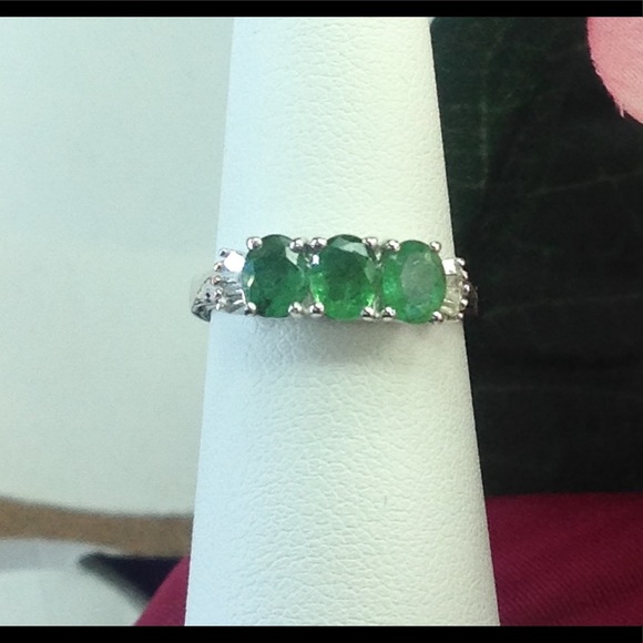Jewelry | Genuine Diamond Brazilian Emerald Ring | Poshmark